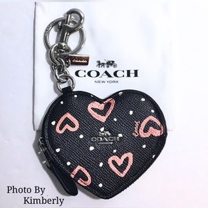 Coach | Accessories | Coach Heart Keychain Bag Charm Coin Pouch Nwt ...